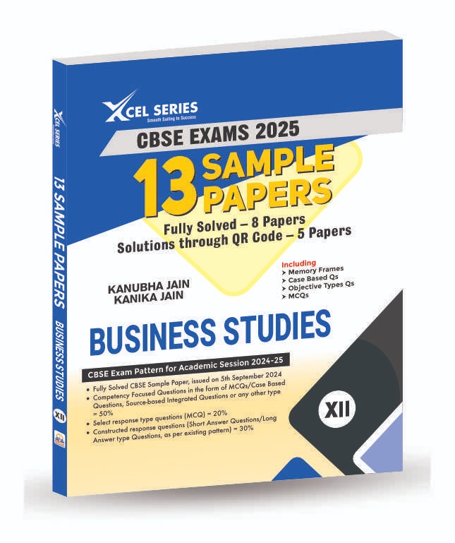 CBSE Sample Papers Class 12 2024 2025 BUSINESS STUDIES XCEL Series 13